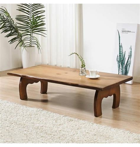 신제품 접이식 통나무 거실테이블 통원목좌탁 원목탁자 밥상 접는테이블 접는탁자 티몬