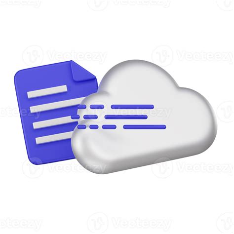 Document Data Migrate To Cloud 3d Icon 41309934 Png