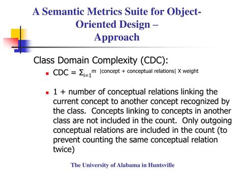 Ppt Examining A Semantic Metrics Suite For Object Oriented Design