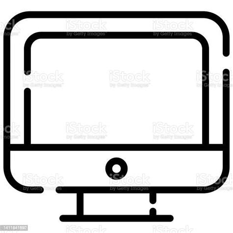 Lcd 흰색 배경에 고립 된 스크린 라인 아이콘 0명에 대한 스톡 벡터 아트 및 기타 이미지 0명 개념 개념과 주제