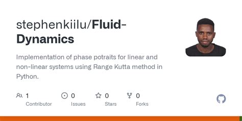 Github Stephenkiilu Fluid Dynamics Implementation Of Phase Potraits For Linear And Non Linear