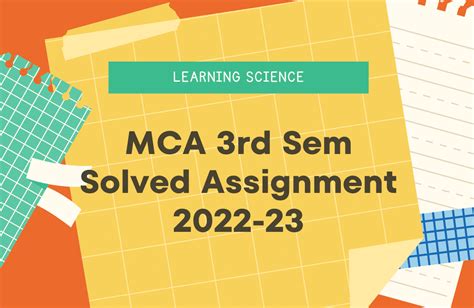 Ignou Mca 3rd Sem Solved Assignment 2022 2023 Learning Science