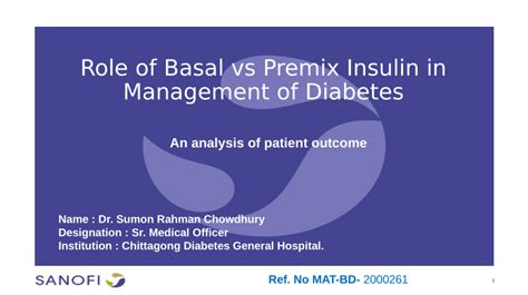 PDF Premix Insulin Vs Basal Insulins