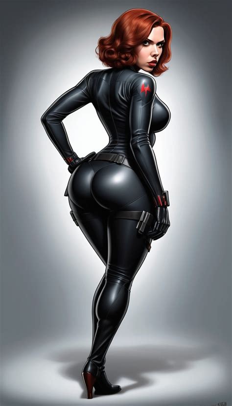 Scarlett Johansson As Black Widow Caricature Art Stable Diffusion Online