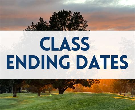 Class Ending Dates First Tee Contra Costa