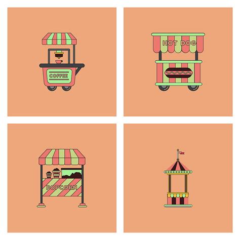 서커스 장비 아이콘 벡터 Ai Eps Uidownload