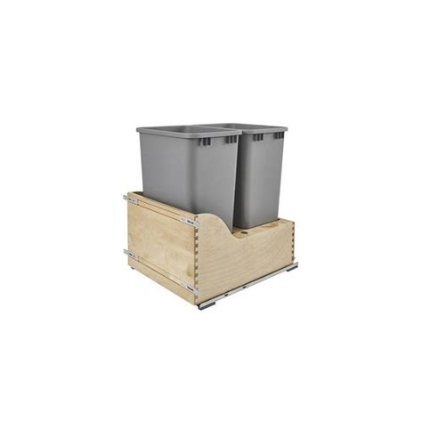 Rev A Shelf WCSC BLUMOTION Wood Bottom Mount Waste Pullout Double Qt W X D X