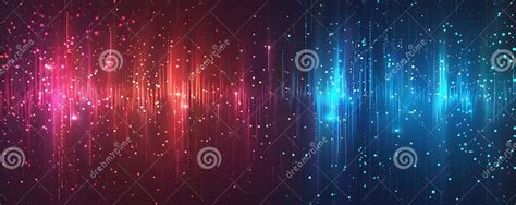 Abstract Digital Data Visualization With Colorful Lines And Dots Ai Generated Stock