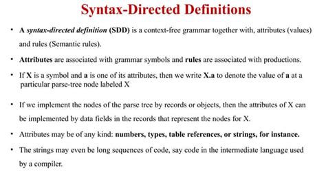 Compiler Design Unit Iii Ppt Sdd Sdtpdf