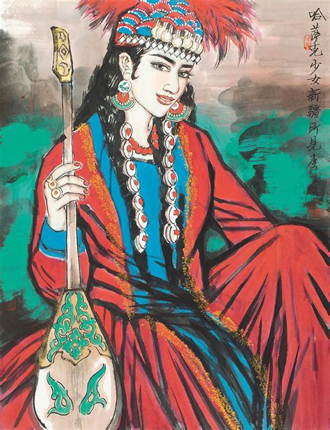 李毅 哈萨克少女 鉴证备案 雅昌艺术网——艺术品门户网站