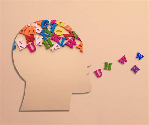 Premium Photo Silhouette Of A Human Head With Letters In The Brain On