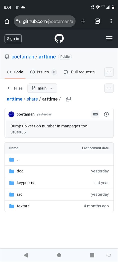 Some Github Repository Dates Are Off When Viewed In Chrome On Android Not Sure If The Problem