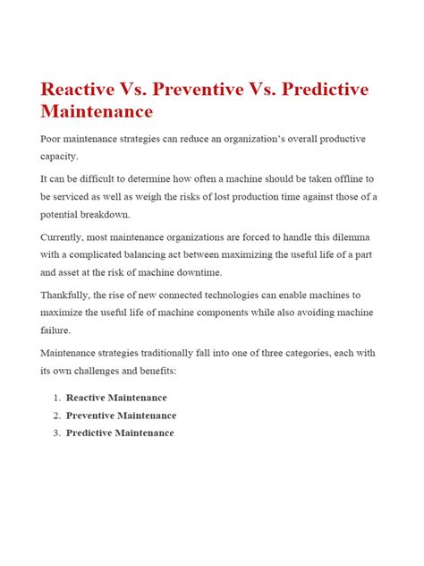 Reactive Vs Preventive Notes Pdf Computing Systems Science