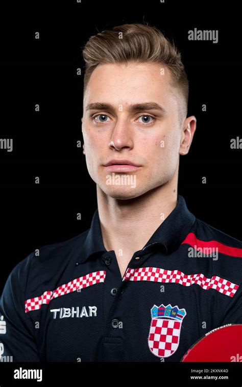 Croatian Table Tennis Team Member Filip Zeljko With The Croatian