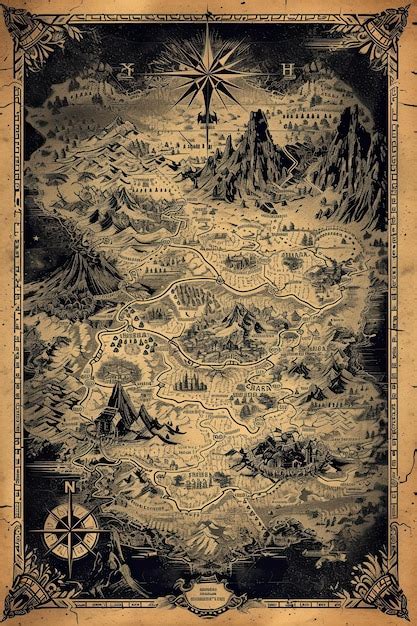 Premium Photo Illustration Of A RPG Game Map