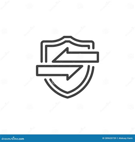Secure Data Transfer Line Icon Stock Vector Illustration Of Pixel