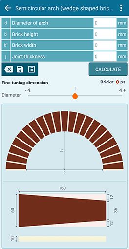 Brick Archway Calculator