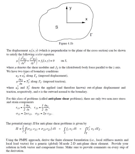 Solved Using The Pmpe Approach Derive The Finite Element Formulation