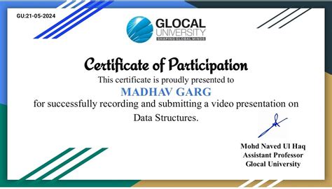 Madhav Garg On Linkedin Data Structure Video Presentation