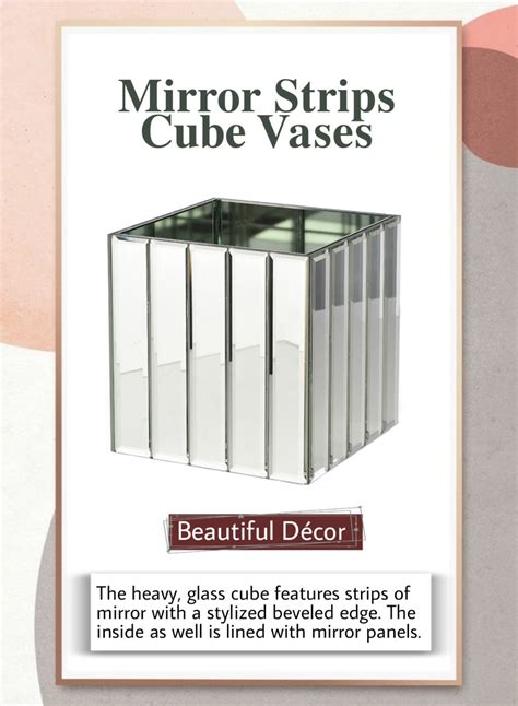 Gatsby Mirror Strip Cube Vases Serene Spaces Living