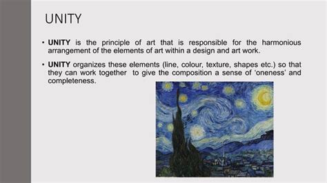 PRINCIPLE OF ART UNITY Pptx Painting Arts And Crafts