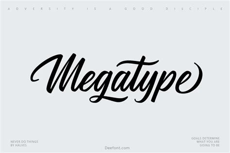 Megatype Script Font Free Download Preview Deefont