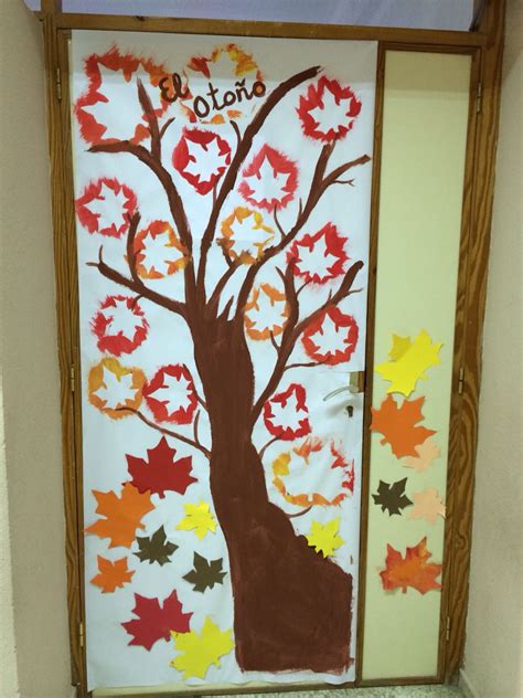 Decoración Puerta Aula Otoño Autumn Crafts Classroom Art Projects