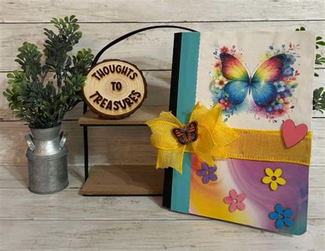Rainbow Butterfly Notebook Paper Craft Thoughts To Treasures