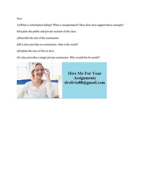 Java 1awhat Is Information Hiding What Is Encapsulation How Does Jadocx