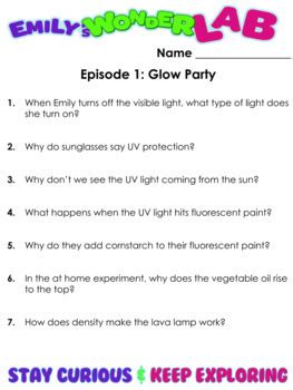 Emily S Wonder Lab Viewing Guides By Science With Sizemore Tpt
