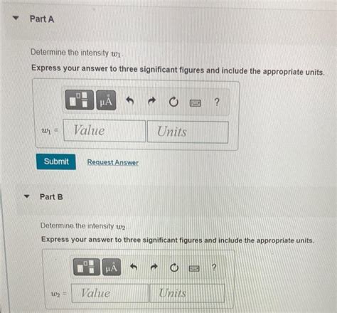 Solved Part A Determine The Intensity W Express Your Chegg Com
