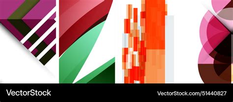 Sleek Geometric Abstract Backgrounds Composed Vector Image