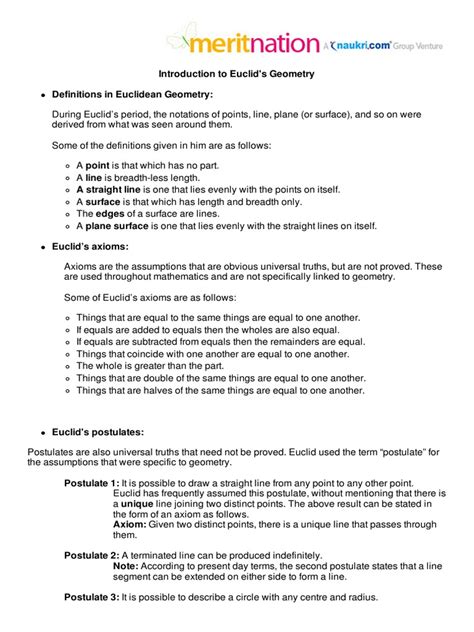 Introduction To Euclids Geometry Pdf Axiom Line Geometry