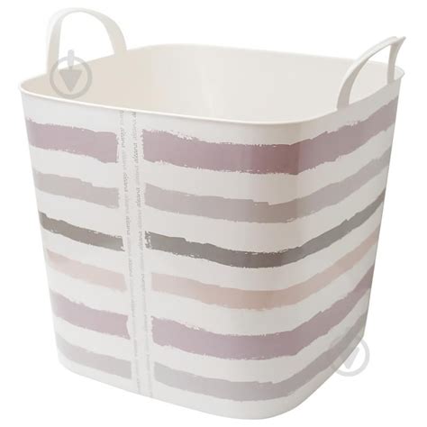 ᐉ Кошик Алеана з декором Смужки 22 л рожевий • Краща ціна в Києві Україні • Купити в Епіцентр