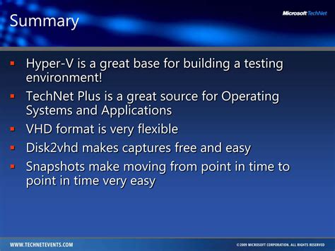 Hyper V Overview And Building Test Network Harold Wong Operating Systems Computer Software