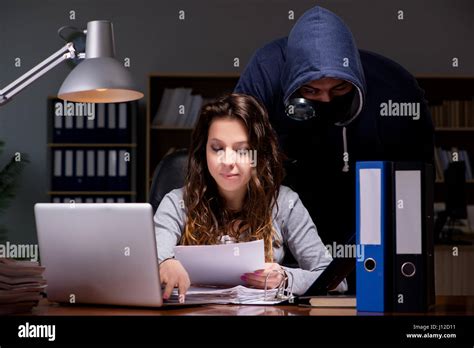 Hacker Stealing Personal Data From Home Computer Stock Photo Alamy