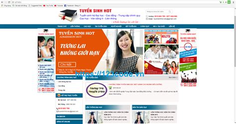 Tải source code website tuyển sinh đại học php full database