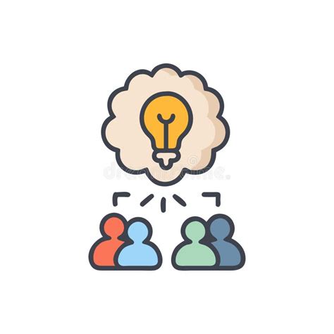 Simple Brainstorming Icon For Educational Use Stock Illustration Illustration Of Educational
