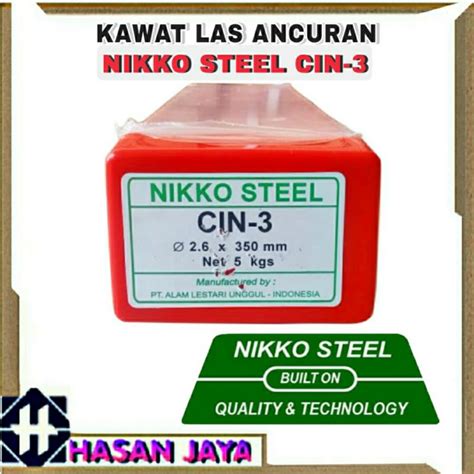 Jual Kawat Las Ancuran Besi Cor Nikko Steel Cin 3 Cin 3 Ukuran 26