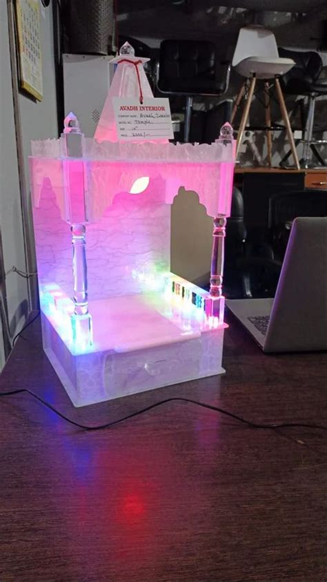 Glossy Acrylic Small Temple Size Dimension 12x8x16 At ₹ 1650 Piece In Gurgaon