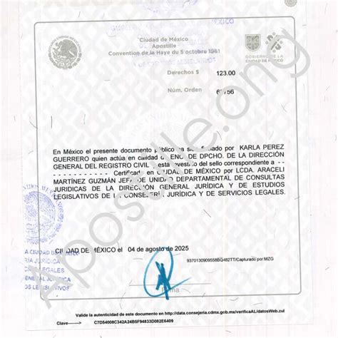 Apostilla De México Servicio De Apostilla De Muestra Y Exprés