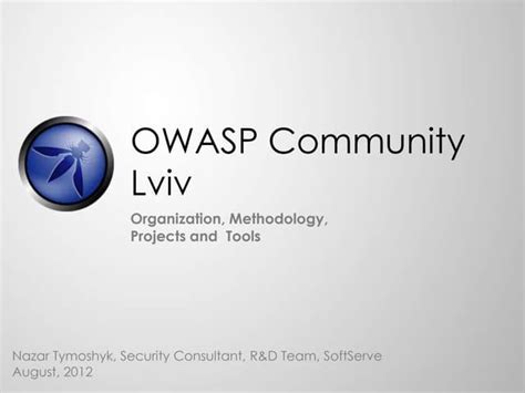 Owasp Community In Lviv Ppt