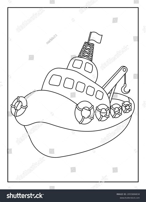 아이들을 위한 차량 색칠 책 페이지아이들을 스톡 일러스트 2055806834 Shutterstock