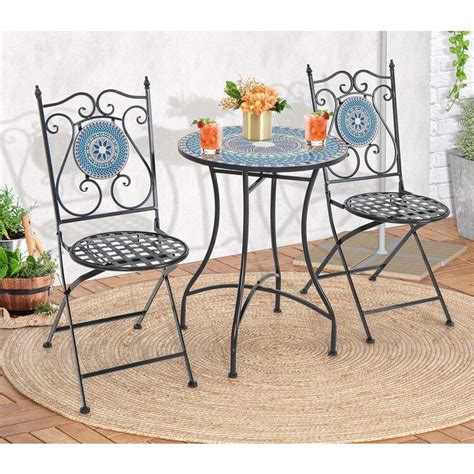 Набор садовых стульев Costway Np11248 2 Black Blue купить в Кишиневе Молдове Smadshop Md