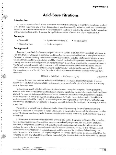 Fillable Online Acid Base Titration Problems Basic Introduction