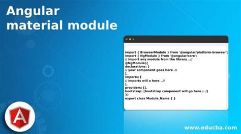 Angular Material Module How Does Module Work In Angular Material