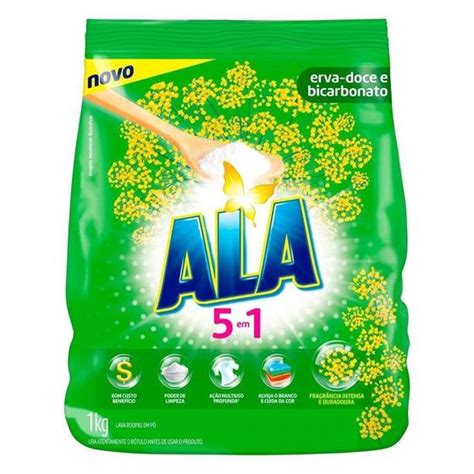 Sabão Em Pó Ala Erva Doce E Bicarbonato 1kg Embalagem Com 18 Unidades