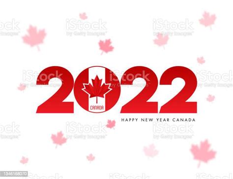 2022 년 새해 편지 휴일 인사말 카드 캐나다 개념 추상 숫자 벡터 그림입니다 인사말 카드 초대장 캘린더 등의 휴일 디자인 0명에 대한 스톡 벡터 아트 및 기타 이미지