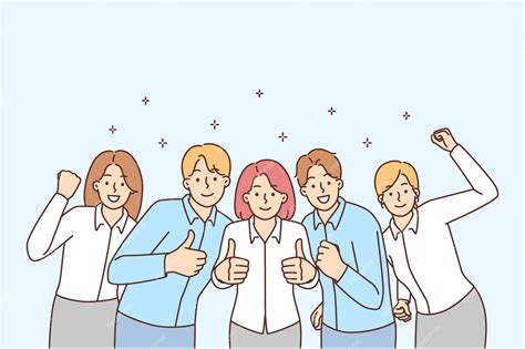 웃는 사업가들이 공유된 비즈니스 성공을 축하합니다 프리미엄 벡터