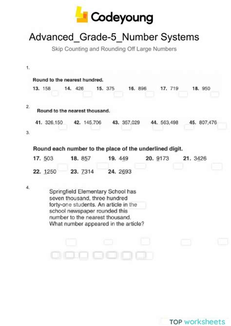 Concept Cw Skip Counting And Rounding Off Large Numbers Interactive
